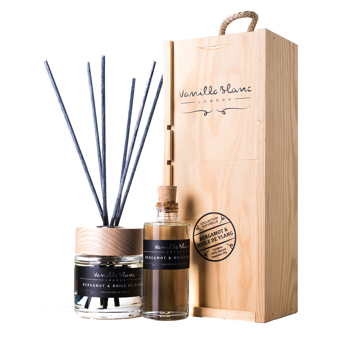 Bergamot & Huile de Ylang Diffuser Set with Refill | Vanilla Blanc